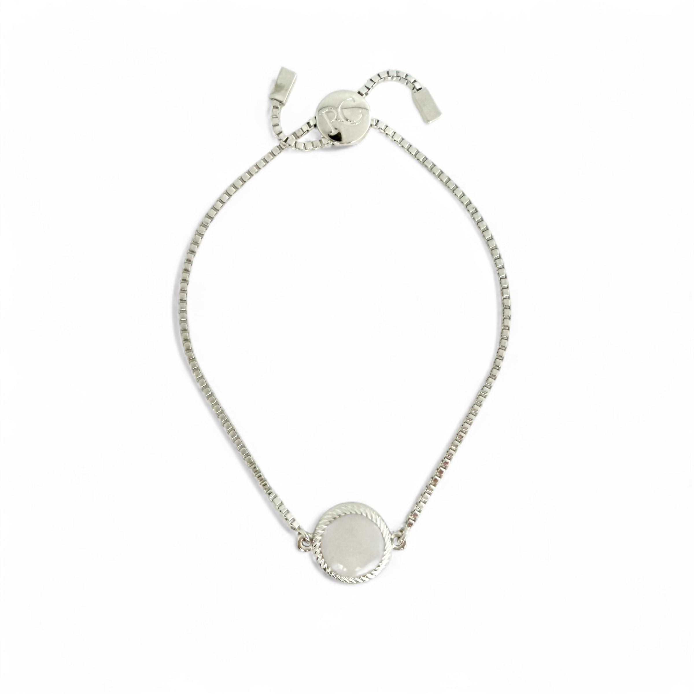 Olivia Marie Slider - Pearlized White - Silver – Rustic Cuff