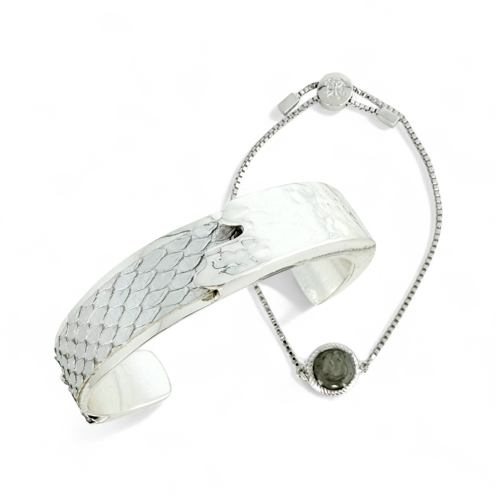 Olivia Marie - Pearlized Silver/.5 Silver Python Dallas Duo - Silver – Rustic Cuff