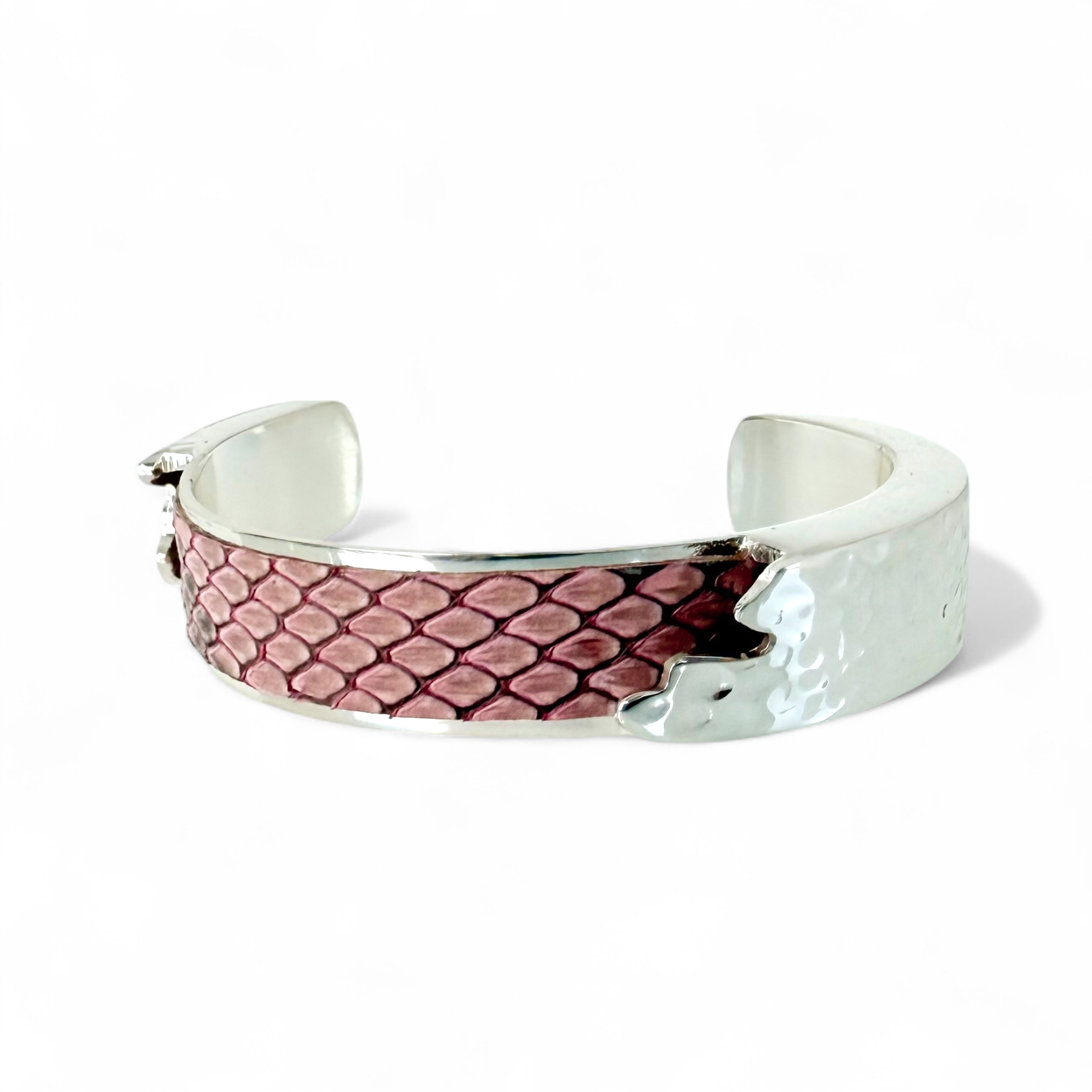 .5 Dallas Pink Python - Silver – Rustic Cuff