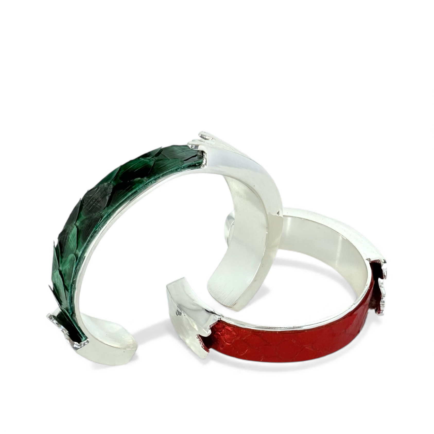 Day 6: Dallas .5 Red Metallic Python - Silver + Santa Pouch – Rustic Cuff