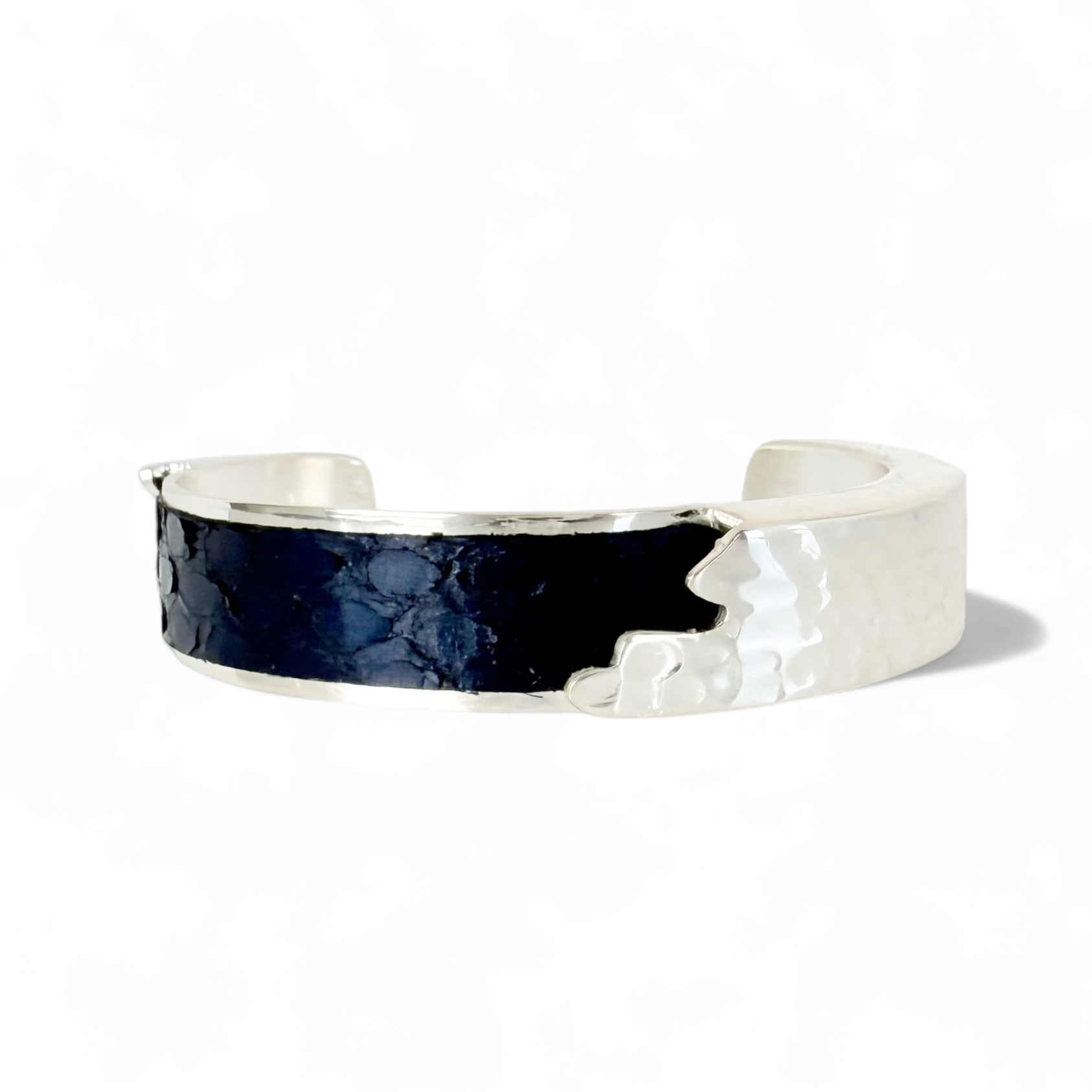 .5 Dallas Navy Python - Silver – Rustic Cuff