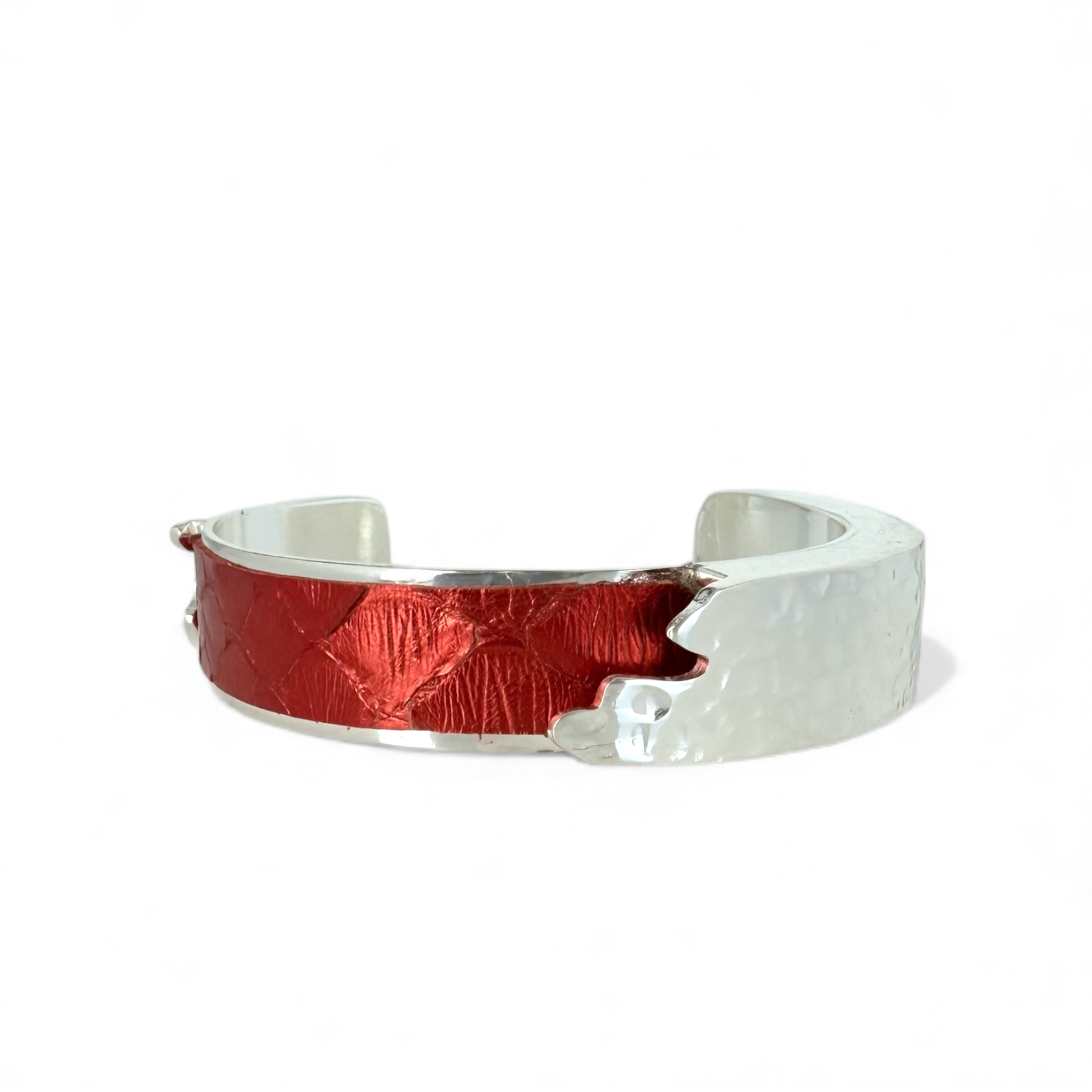 Day 6: Dallas .5 Red Metallic Python - Silver + Santa Pouch – Rustic Cuff