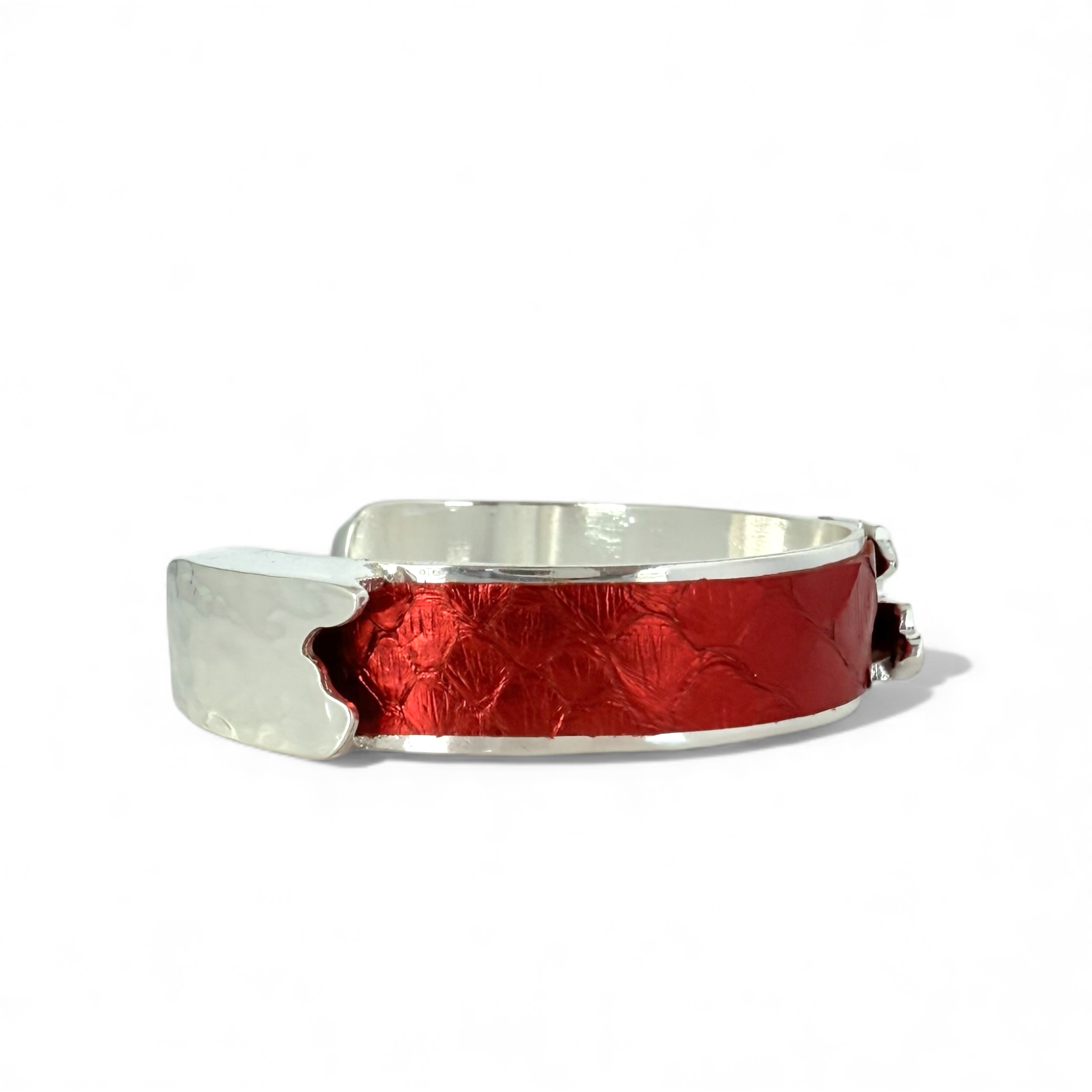 Day 6: Dallas .5 Red Metallic Python - Silver + Santa Pouch – Rustic Cuff