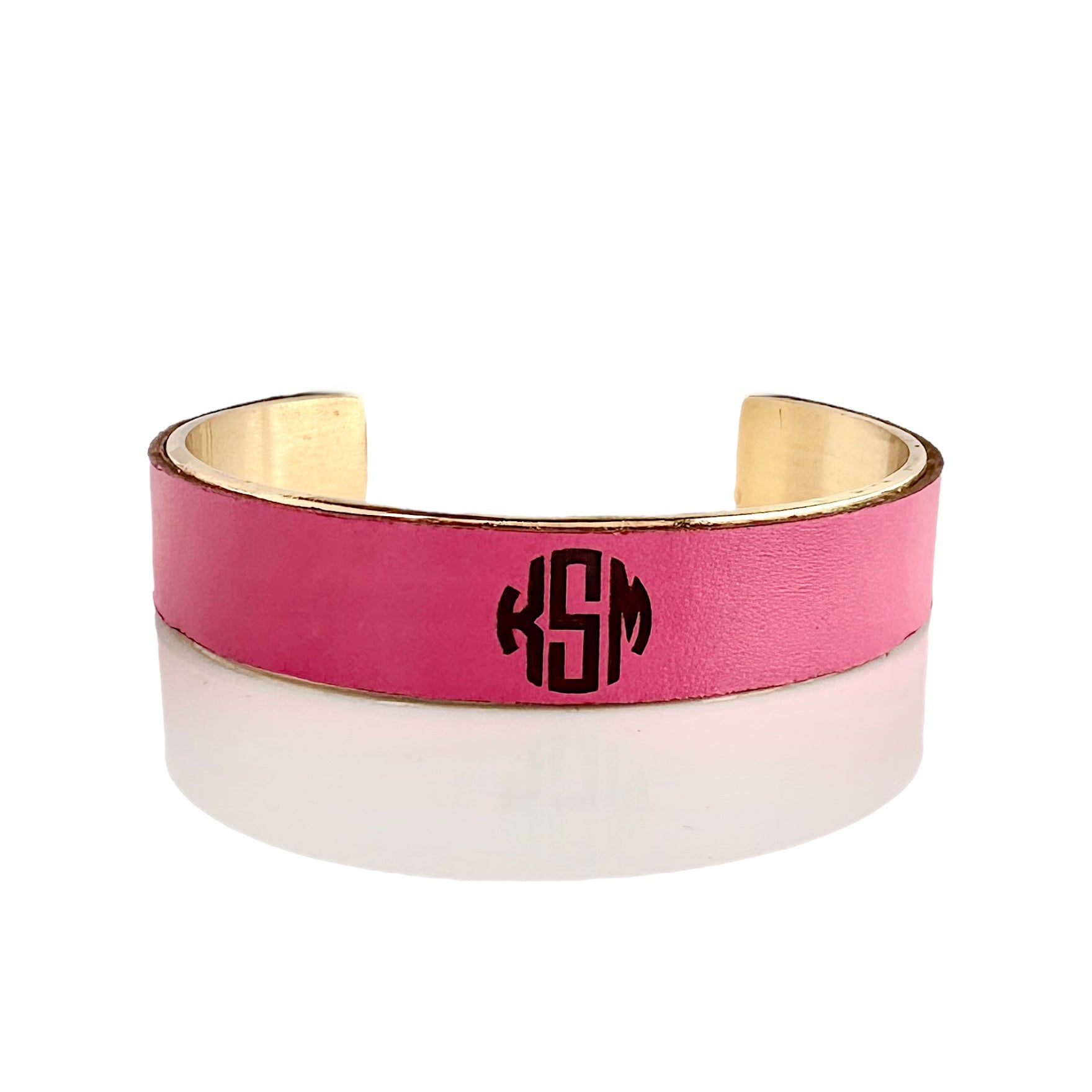 Manhattan Monogram .5 Cuff - Pink – Rustic Cuff