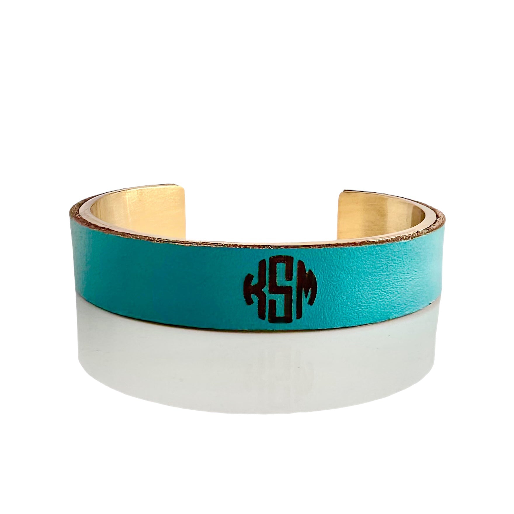 Manhattan Monogram .5 Cuff - Turquoise – Rustic Cuff