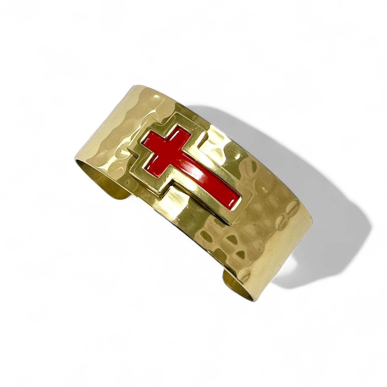California Cross 1.0 Cuff Gold - Red – Rustic Cuff