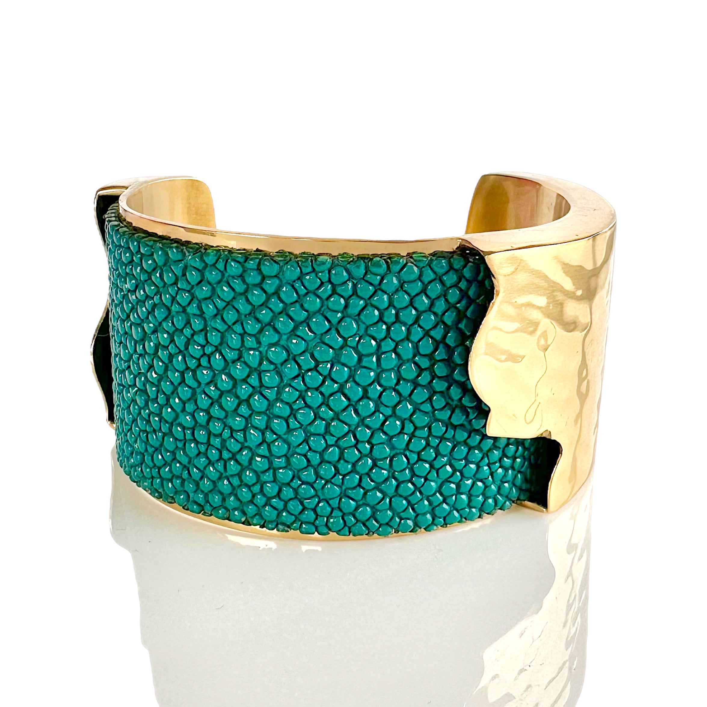 Dallas Stingray 1.5 Gold - Teal – Rustic Cuff