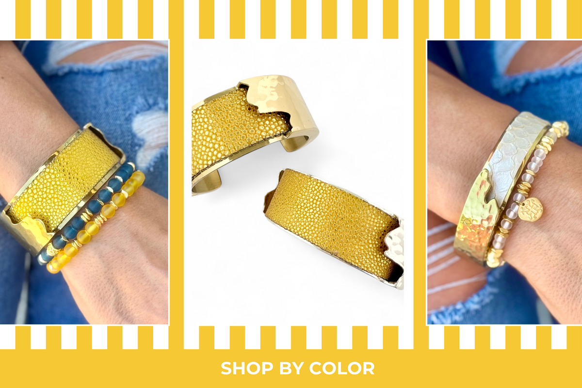 Rustic Cuff is bold stylish cuffs with color, metallic & exotic skins